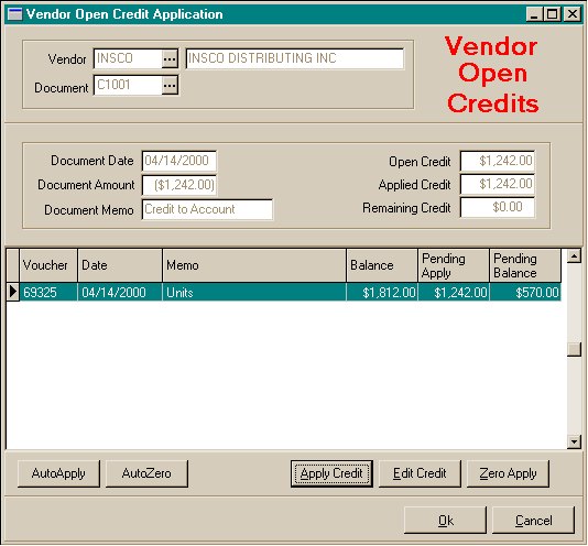 Customer Applying Open Credits